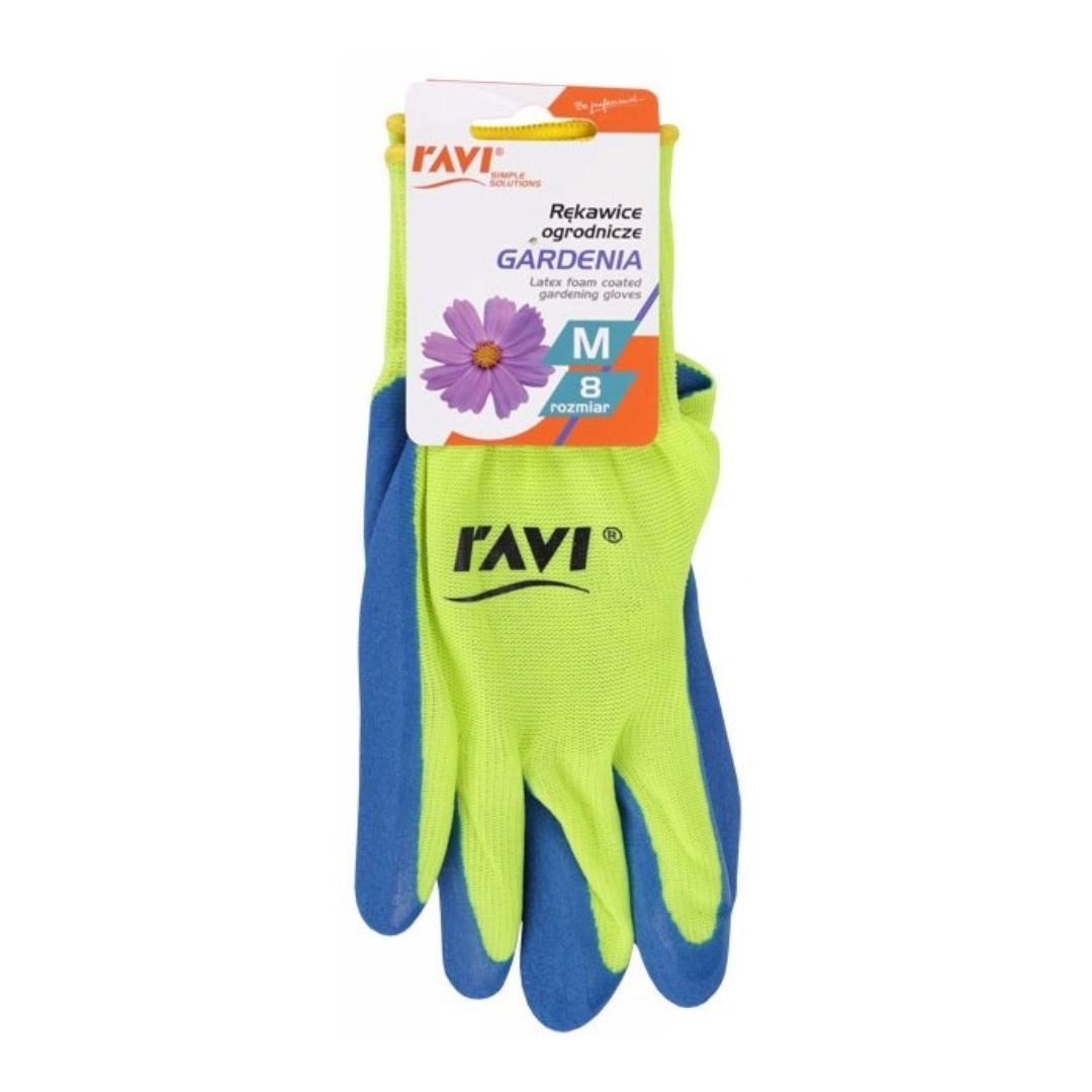 Darba cimdi zilganzaļi M izmērs 1pāris – Dārziem